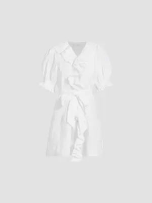DÔEN Piper Belted Ruffled Minidress