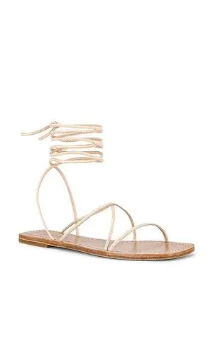 Raye Strappy Ankle Tie Sandals With Square Toe