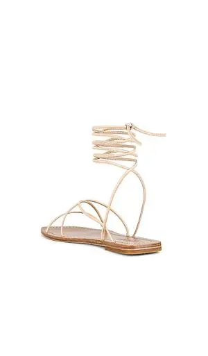 Raye Strappy Ankle Tie Sandals With Square Toe