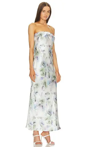 Bec & Bridge Moondance Strapless Dress - Watercolour Floral