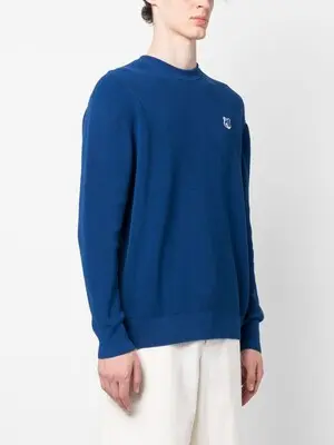 Maison Kitsuné Logo-patch Knit Jumper