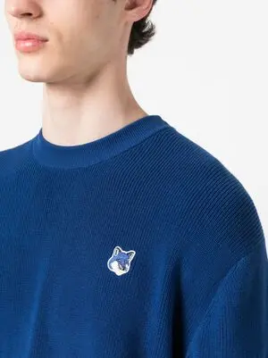 Maison Kitsuné Logo-patch Knit Jumper