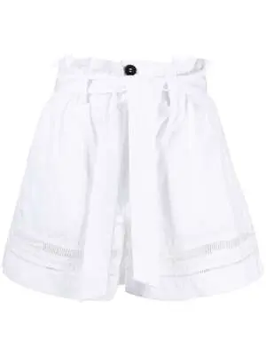 Lorena Antoniazzi Belted Cotton Shorts