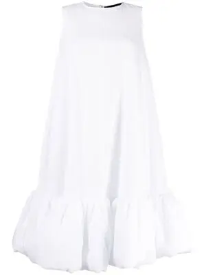 MELITTA BAUMEISTER Puffball Hem Sleeveless Dress - White
