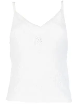 BARRIE Spaghetti-strap Knit Top - Neutrals
