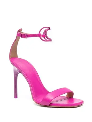 Off-White Pop Paperclip 100mm Leather Sandals