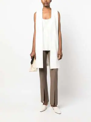 Lorena Antoniazzi Sleeveless V-neck Coat