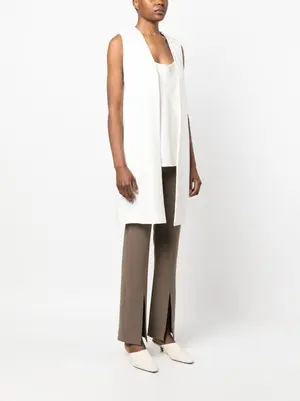 Lorena Antoniazzi Sleeveless V-neck Coat