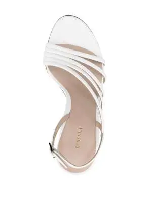 LE SILLA Scarlet 105mm Leather Sandals - White