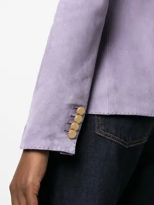 Tagliatore Double-breasted Suede Blazer