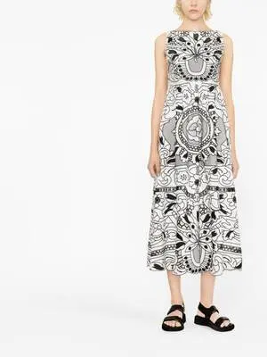 Red Valentino Graphic-print A-line Dress - White