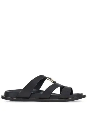 FERRAGAMO Gancini Leather Sandals