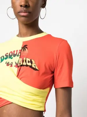 Dsquared2 Logo-print Crop Top - Red