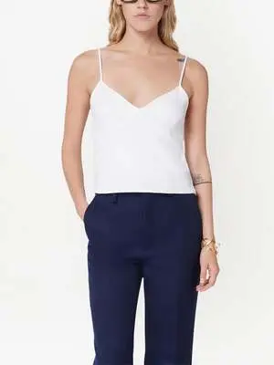 Ami V-neck Camisole Top - White