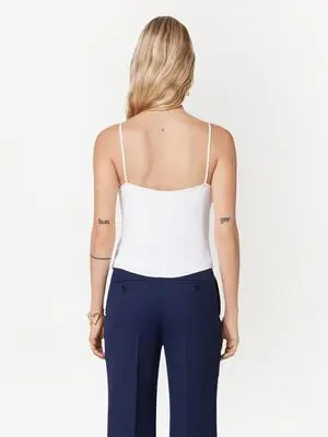 Ami V-neck Camisole Top - White
