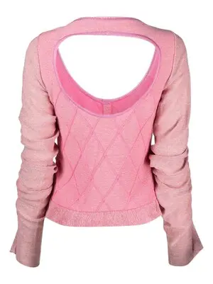 CORMIO Elena Draped-sleeve Cardigan - Pink