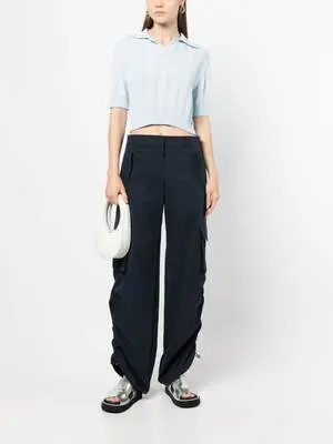 SYSTEM Drawstring Wide-leg Trousers