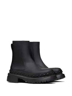 Valentino Garavani Rockstud Leather Ankle Boots