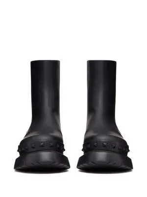 Valentino Garavani Rockstud Leather Ankle Boots