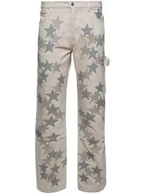 Amiri Star-print Straight-leg Trousers