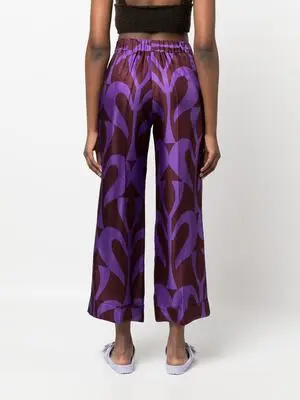 P.a.r.o.s.h Graphic-print High-waisted Trousers