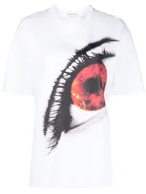 Alexander McQueen Eye-print T-shirt - White