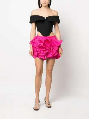 Rochas Ruffled Low-rise Mini Shorts