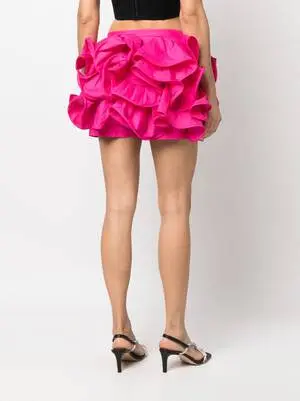 Rochas Ruffled Low-rise Mini Shorts