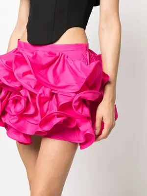Rochas Ruffled Low-rise Mini Shorts