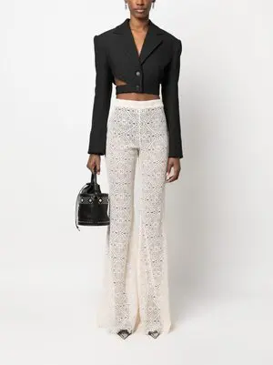 Dsquared2 Sheer Lace Flared Trousers