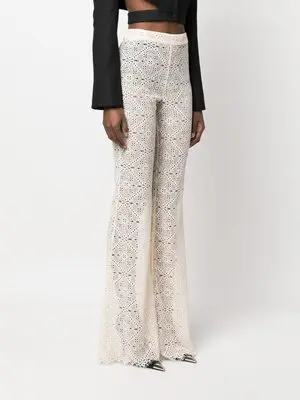 Dsquared2 Sheer Lace Flared Trousers