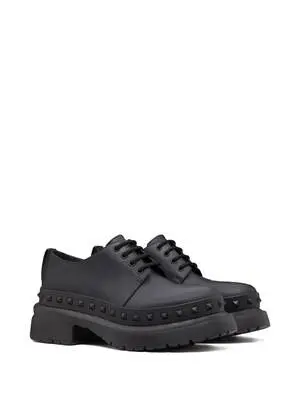 Valentino Garavani Rockstud Leather Derby Shoes