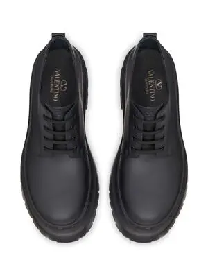 Valentino Garavani Rockstud Leather Derby Shoes