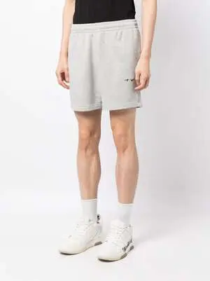 Off-White Logo-print Track Shorts - Grey