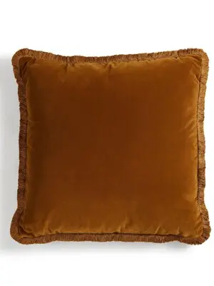 SOHO HOME Margeaux Velvet Cushion - Brown