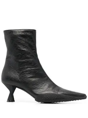 MARINE SERRE Leather Ankle Boots