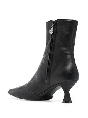 MARINE SERRE Leather Ankle Boots
