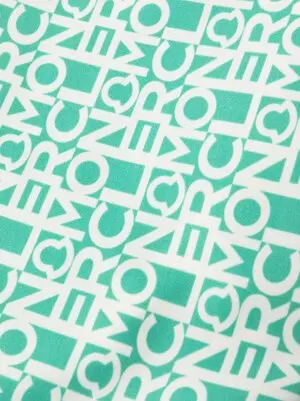 Moncler All-over Logo-print Swimsuit - Green