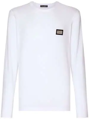 Dolce & Gabbana Logo-tag Long-sleeve T-shirt - White