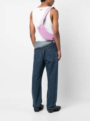 Gcds Medium Denim Shoulder Bag - Pink