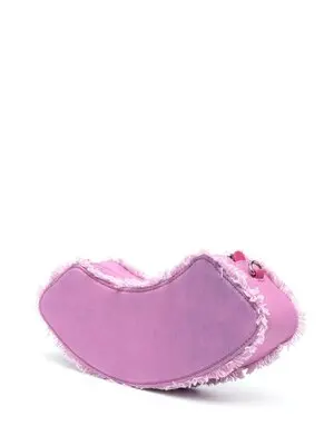 Gcds Medium Denim Shoulder Bag - Pink
