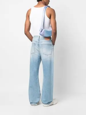 Gcds Comma Holographic Shoulder Bag - Blue