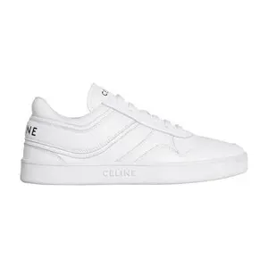 Celine Celine Trainer Low Lace-up Sneakers In Calfskin - Optic_white