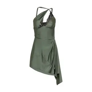 Coperni Asymetric Mini Dress Sage