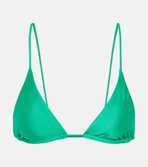 Jade Swim Via Triangle Bikini Top - Green