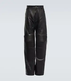 Balenciaga Leather Biker Pants