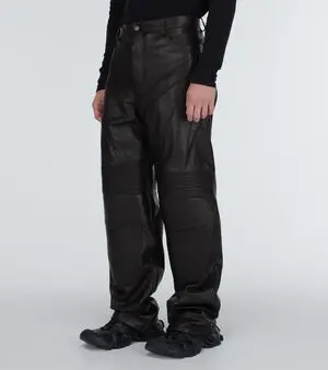 Balenciaga Leather Biker Pants