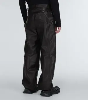 Balenciaga Leather Biker Pants