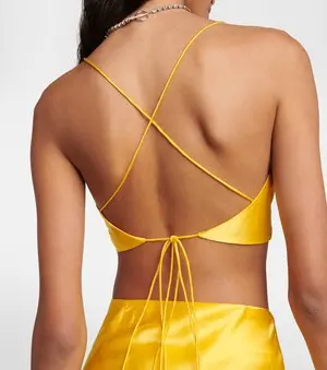THE SEI Silk Satin Bra Top
