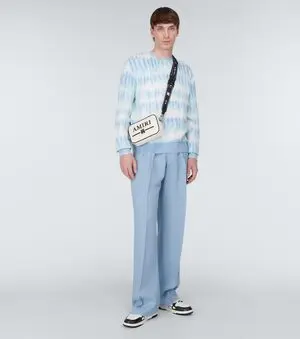 Amiri Logo Cotton And Cashmere-blend Sweater